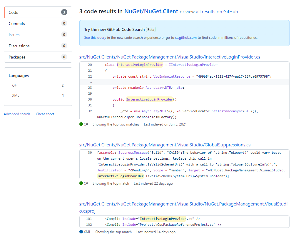 Remove Interactiveloginprovider From Nuget Client Repo · Issue 11718 · Nuget Home · Github