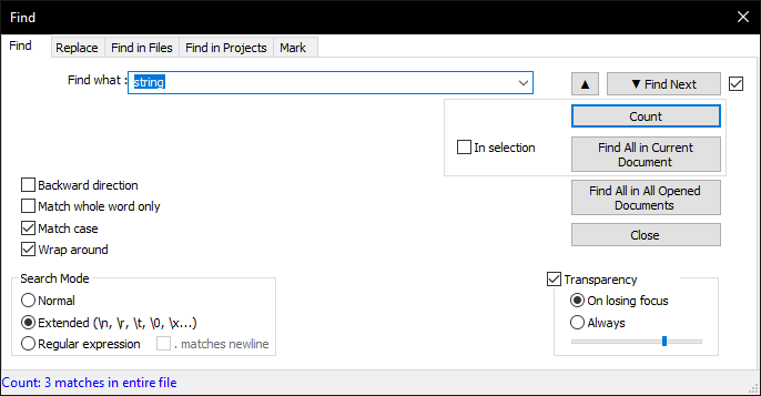 Show number of occurrences of highlighted token in status bar · Issue ...