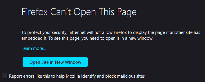 Nitter embeds are broken · Issue #635 · zedeus/nitter · GitHub