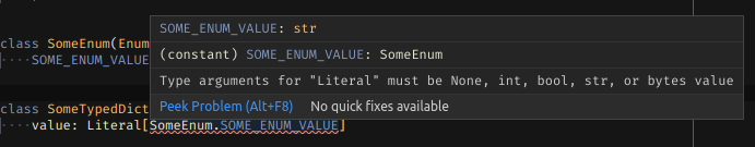 `Literal` `enum.Enum` value not allowed · Issue #653 · microsoft/pyright · GitHub