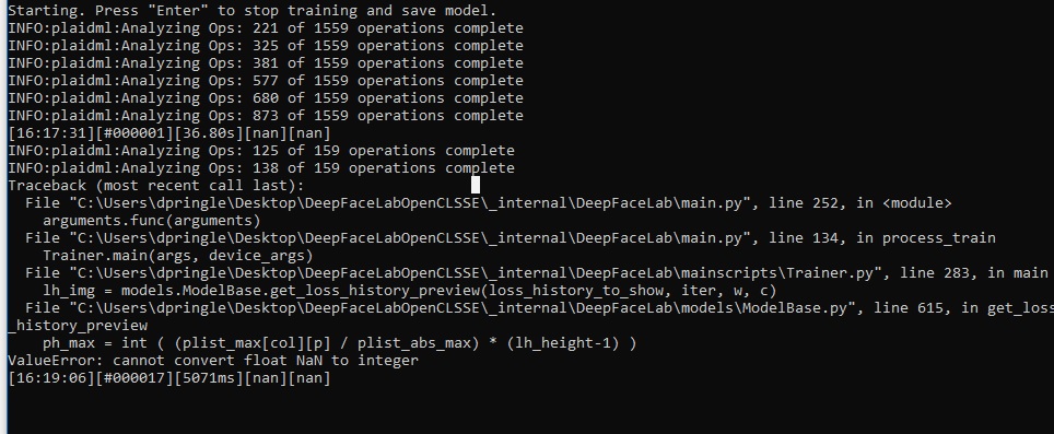 ValueError cannot Convert Float NaN To Integer Issue 378 Iperov 