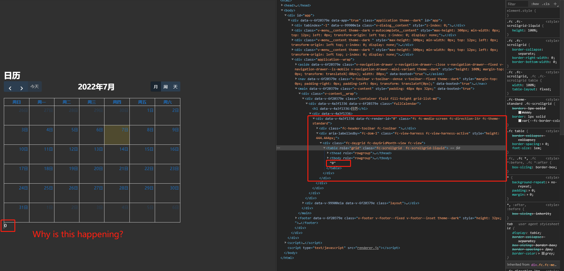 fullcalender superfluous DOM · Issue #6911 · fullcalendar/fullcalendar · GitHub