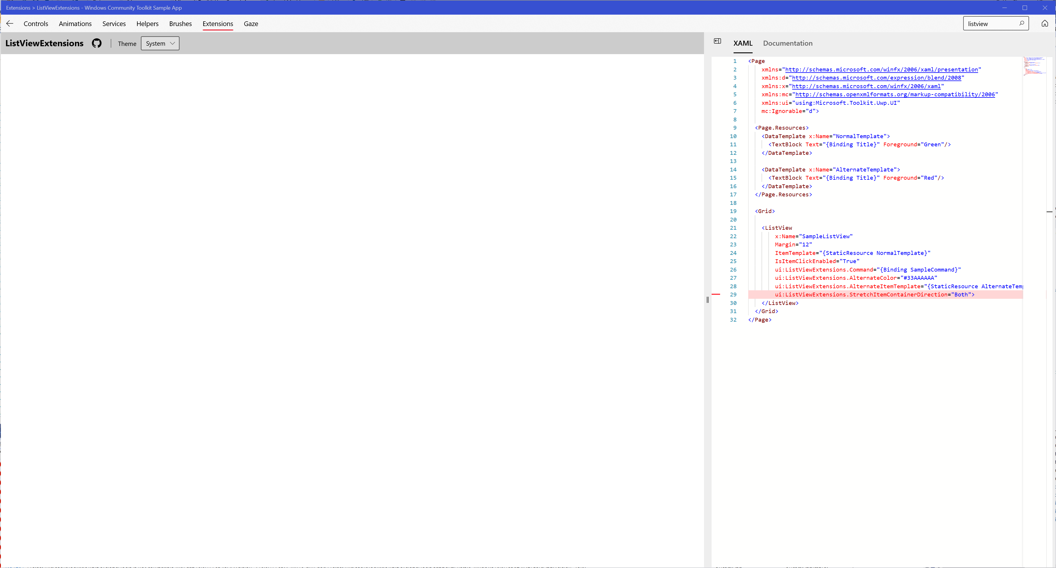 ListViewExtensions sample is broken. · Issue #3849 · CommunityToolkit/WindowsCommunityToolkit ...