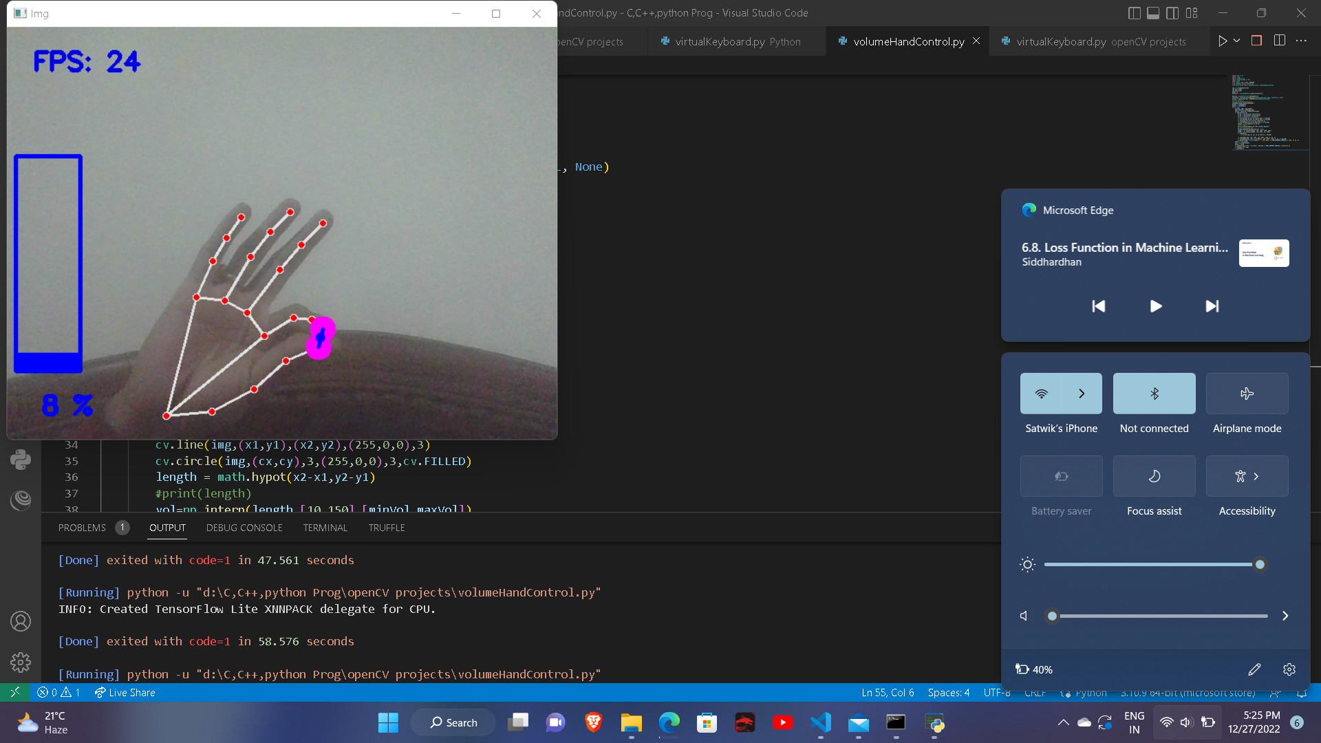 GitHub - Satwik26/volumeHandControl