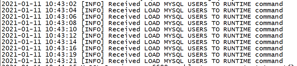 Continuous output “INFO Add ProxySQL user root” · Issue #320 · signal18/replication-manager · GitHub