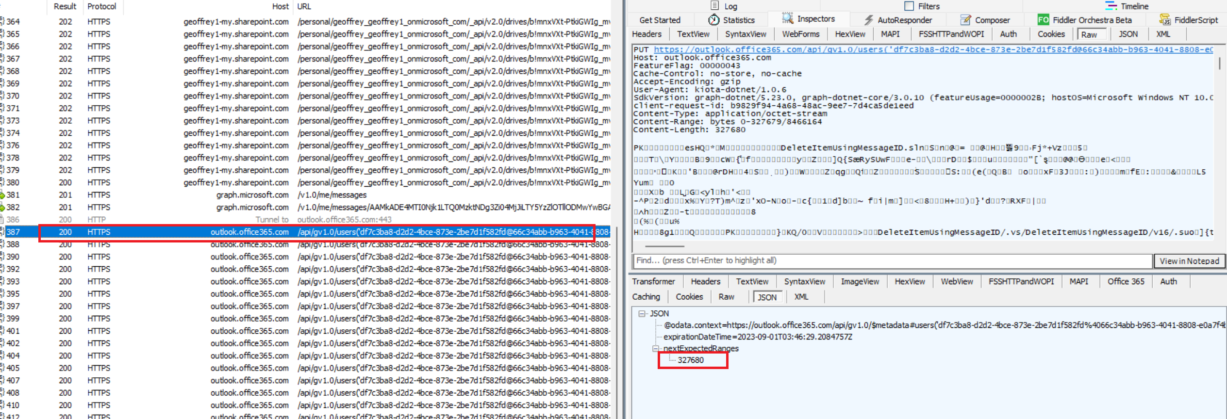 Email large attachments cannot be fully uploaded after upgrading to .net Graph SDK 5.x. · Issue ...