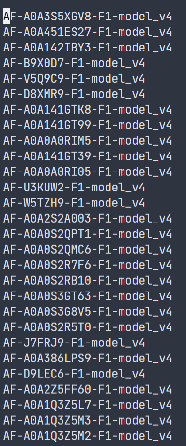 How can I extract uniprot ids and corresponding foldseek sequences from a pre-generated database ...