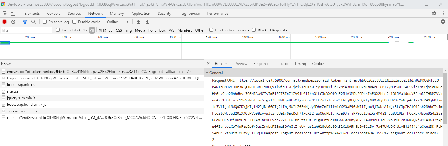 Identity server 4 doesn't signout to client page. It redirects to ...