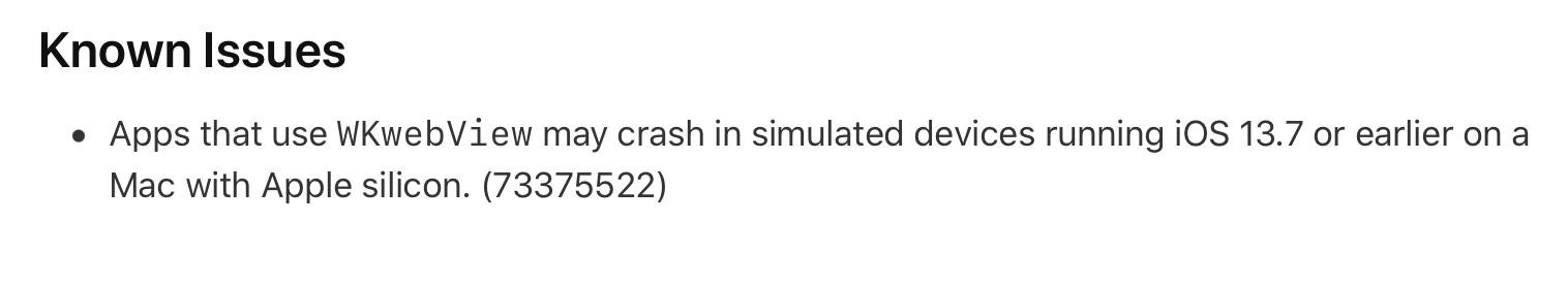 Crash found on webAuthSession start when running on iOS 13 simulator with M1 mac · Issue #1198 ...