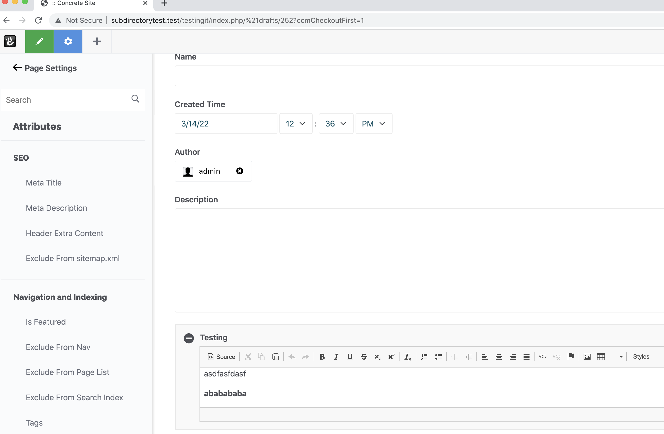 [v9.rc4] Rich text attribute cannot be edited · Issue #9953 · concretecms/concretecms · GitHub