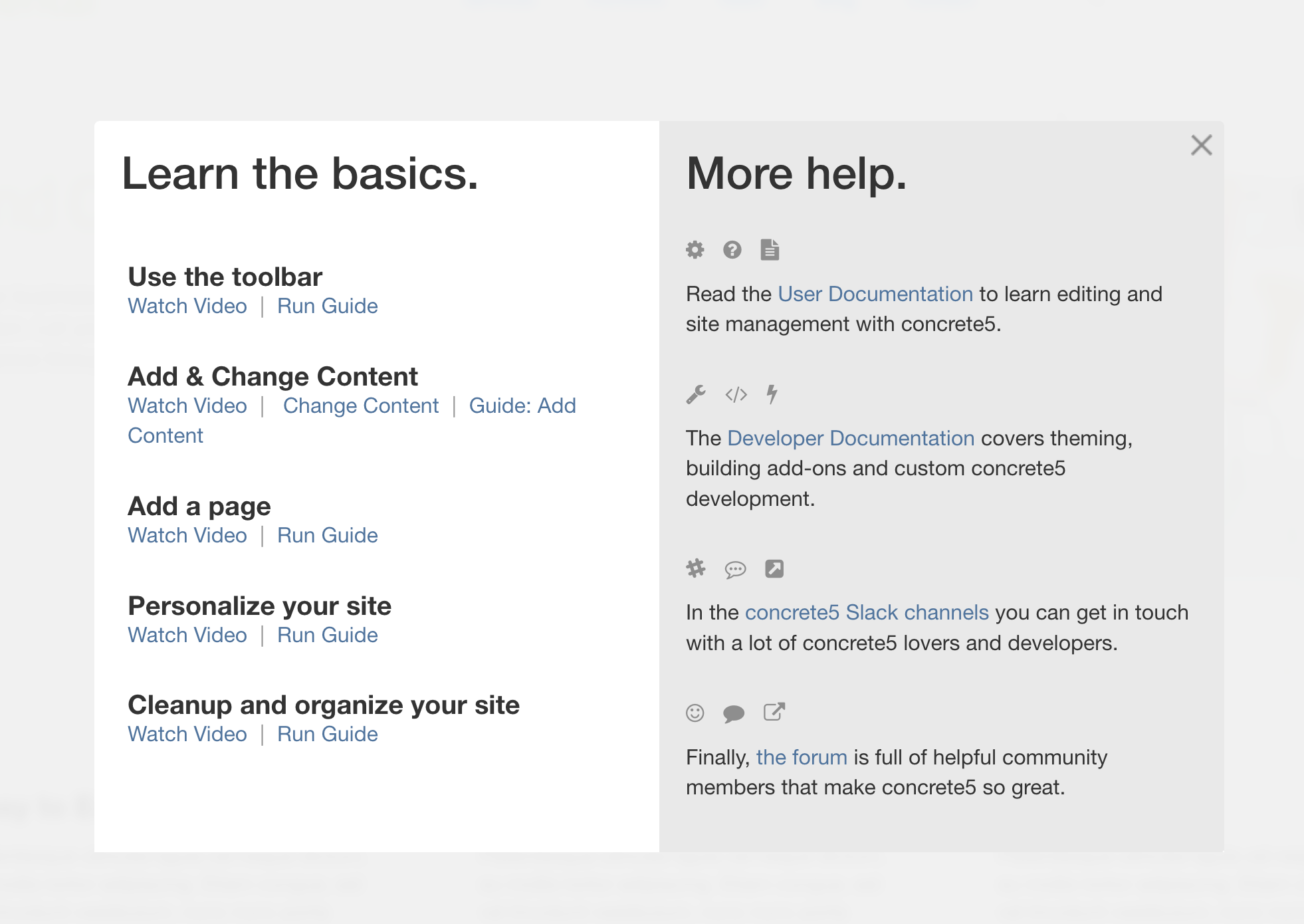 Bring back welcome/introduction · Issue #10838 · concretecms/concretecms · GitHub