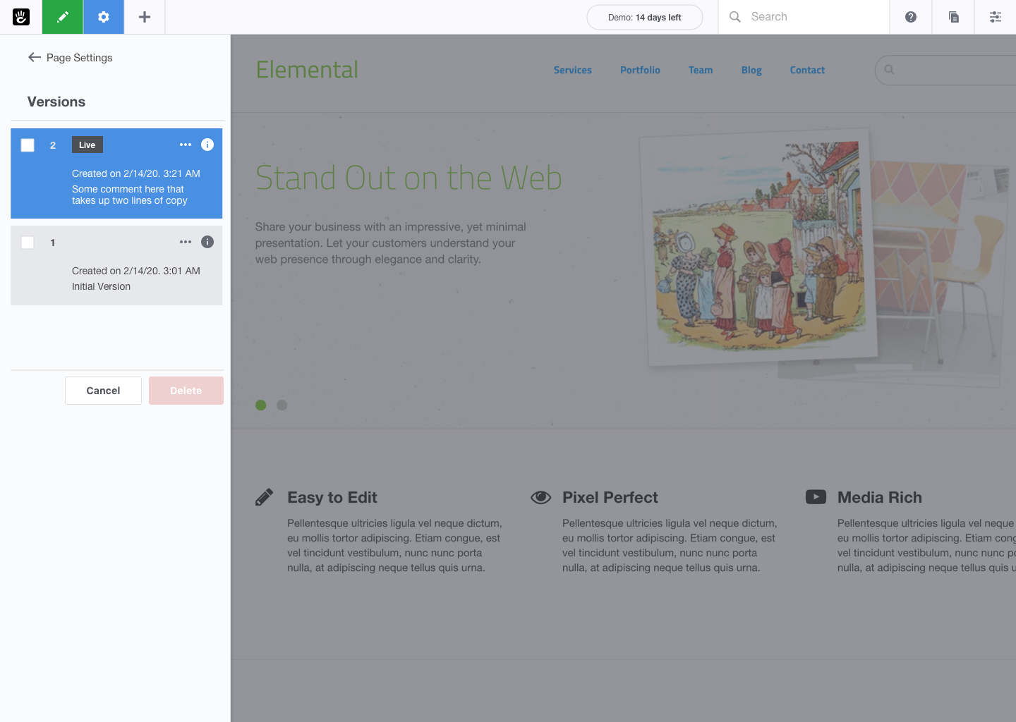 Page Panel Versions Ui Update · Issue 8482 · Concretecms Concretecms · Github