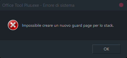 [BUG] Unable to create new guard page for stack. · Issue #574 · YerongAI/Office-Tool · GitHub