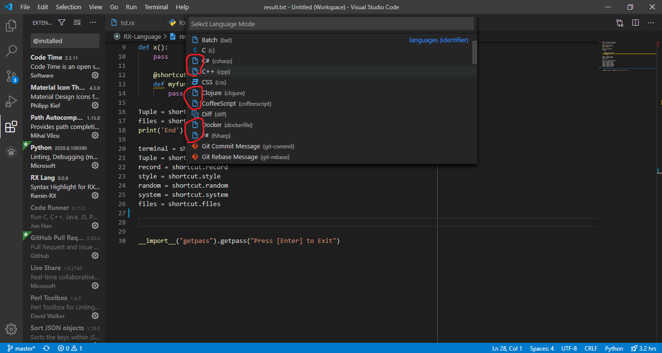 No Icon for some languages · Issue #840 · material-extensions/vscode ...