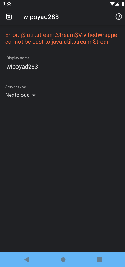 Lost ability to sync with DAVx5 since updating to 13.0.2 · Issue #2078 · tasks/tasks · GitHub