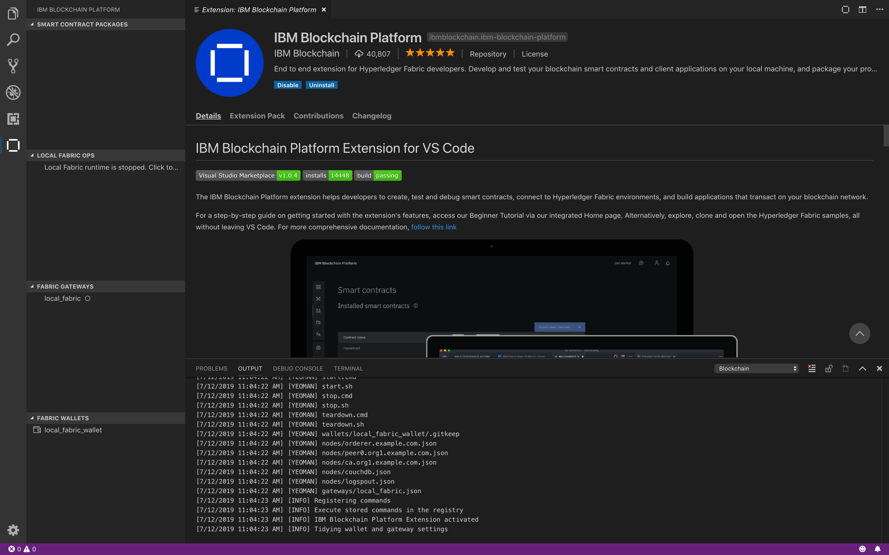 Welcome page not opening after installing extension · Issue #1141 · IBM-Blockchain/blockchain ...