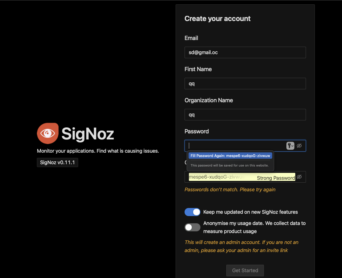 login screen autofill password issue · Issue #1581 · SigNoz/signoz · GitHub