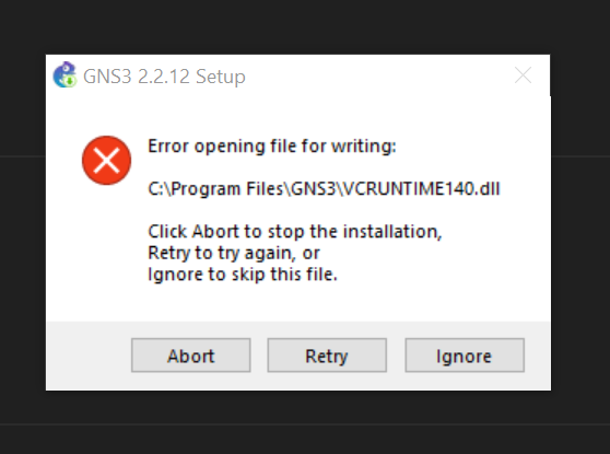 Installation error with version 2.2.12 -- VCRUNTIME140.dll · Issue ...