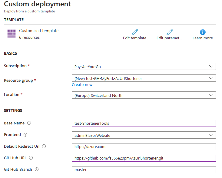 Deploy template from private repo · Issue #104 · microsoft/AzUrlShortener · GitHub