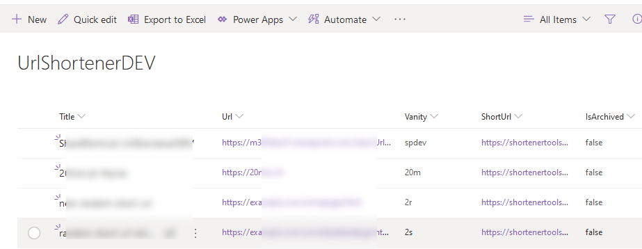Info: New Admin UI: SharePoint List · Issue #121 · microsoft/AzUrlShortener · GitHub