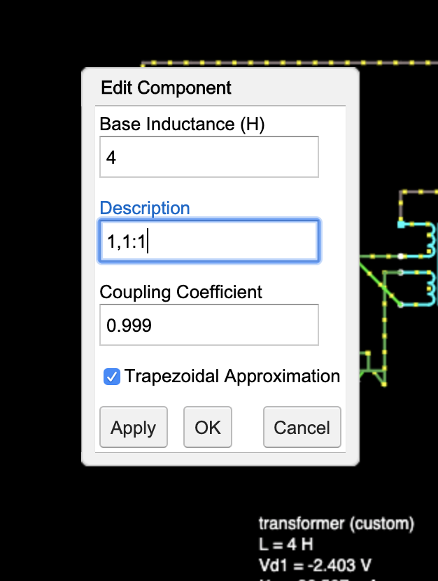 No description for custom transformer · Issue #359 · sharpie7/circuitjs1 · GitHub