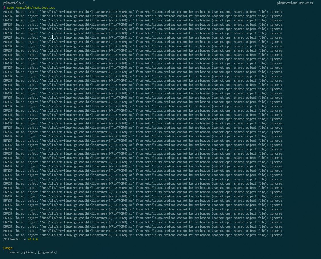 cascade of ignored error messages in logs and occ · Issue #1636 ...