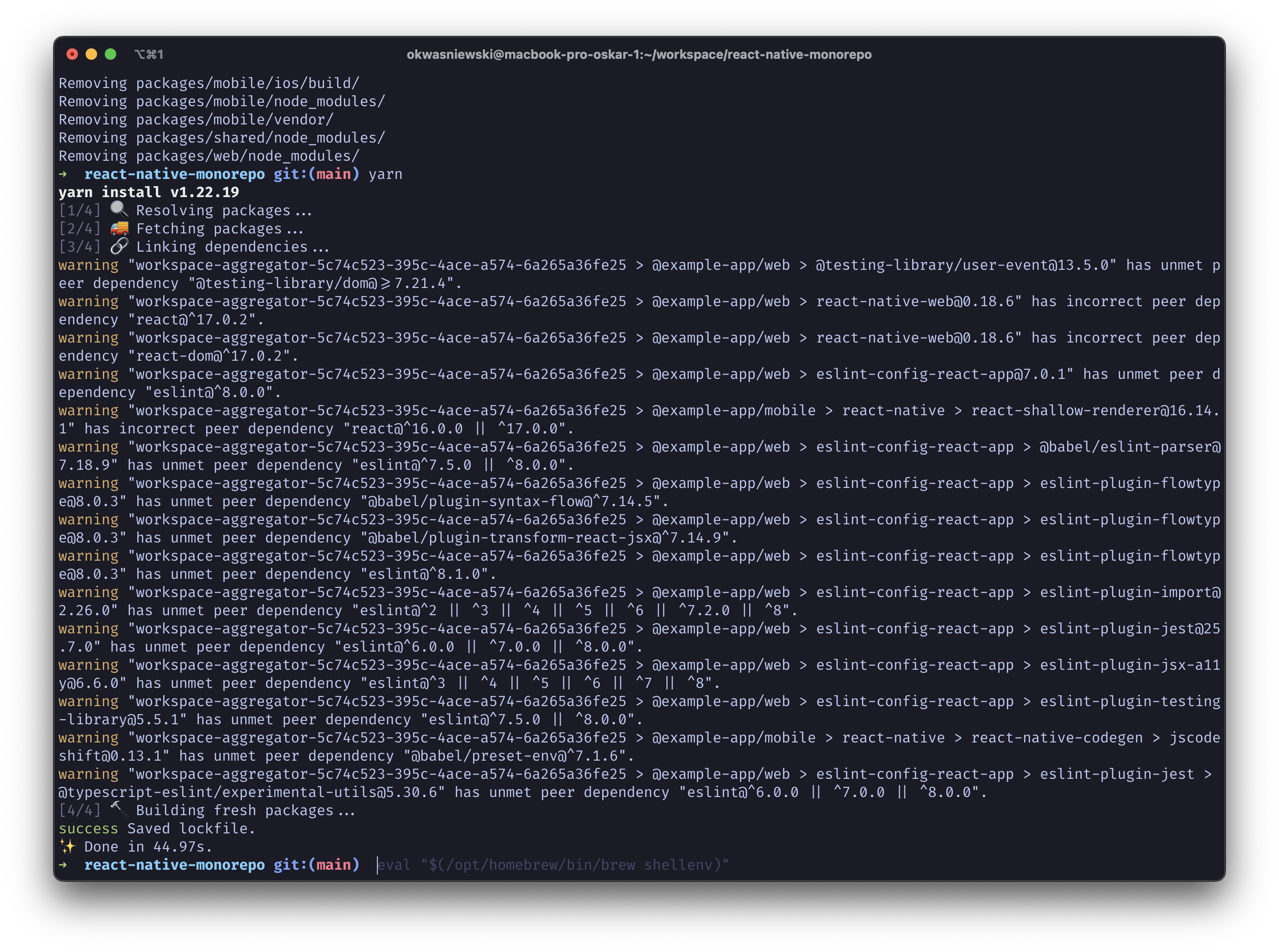 Yarn install on clean repo results in error · Issue #7 · okwasniewski ...