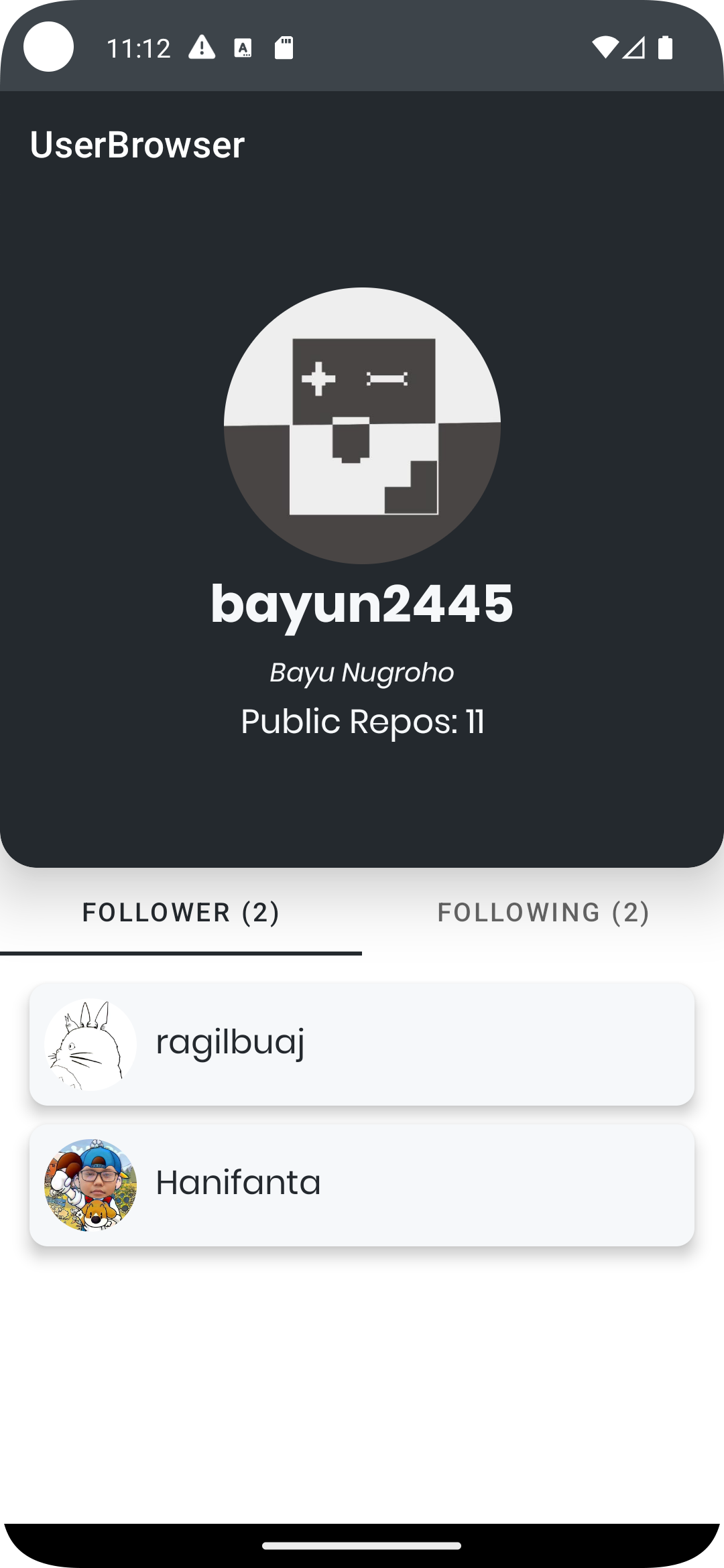 GitHub - bayun2445/UserBrowser: Android Fundamental Submission