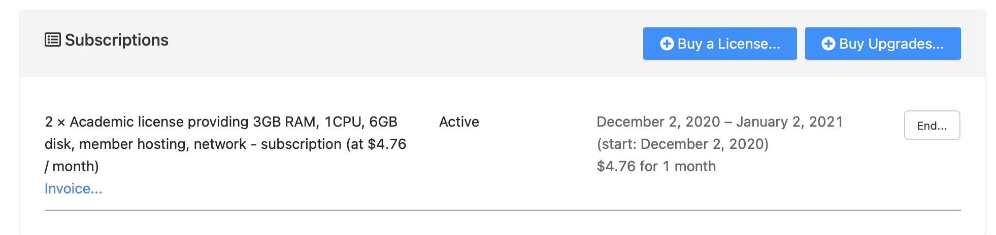 display license title in Account / Purchases / Subscriptions · Issue #5090 · sagemathinc/cocalc ...