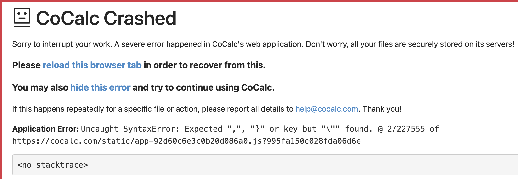 admin tab: license edit: json info front end crash · Issue #5459 · sagemathinc/cocalc · GitHub