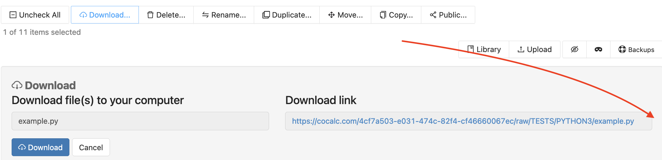 add copy link button to right of the link in Download file actions · Issue #5781 · sagemathinc ...