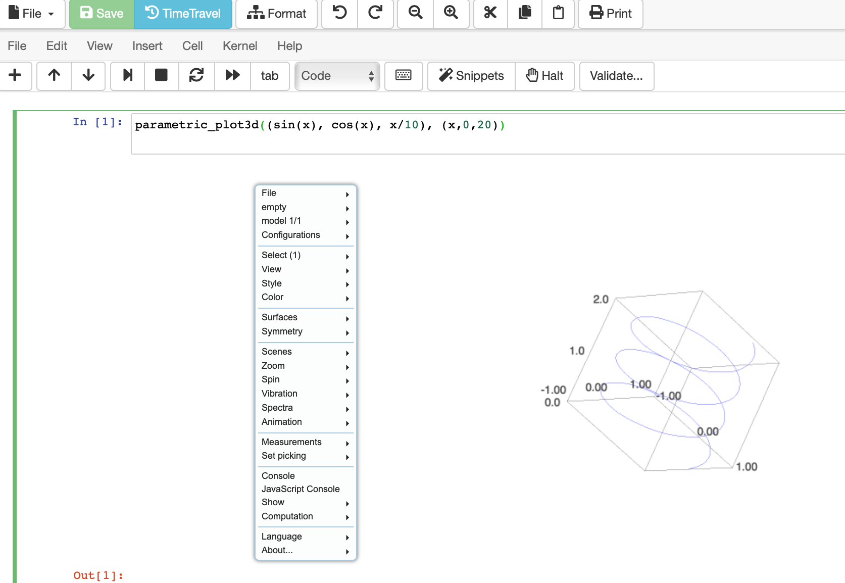 Parametricplot3d Menu Choices Do Nothing In Jupyter With Sagemath 3868