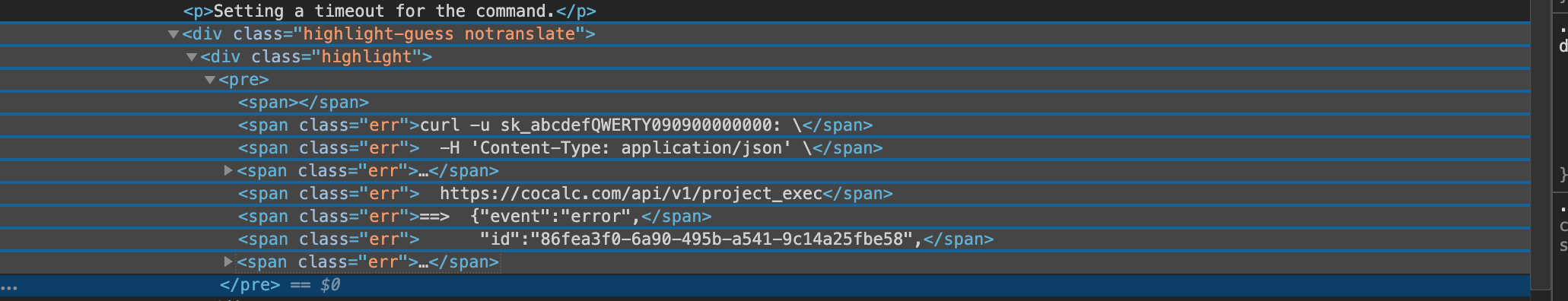 in API docs, sample code is rendered with red outline · Issue #10 · sagemathinc/cocalc-doc · GitHub