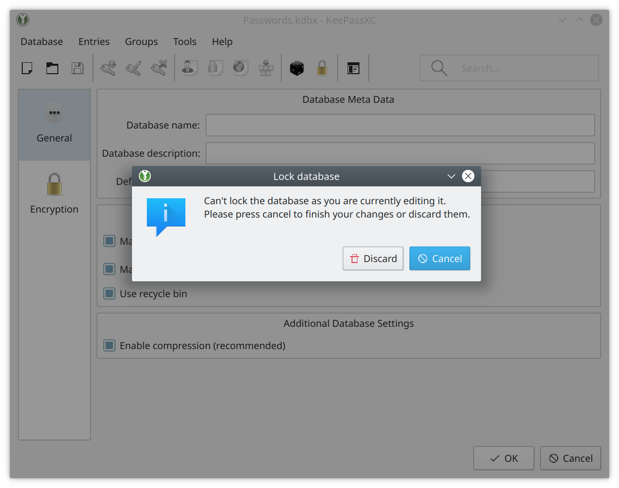 Editing The Database Prevents Auto Locking · Issue 2555 · Keepassxrebootkeepassxc · Github