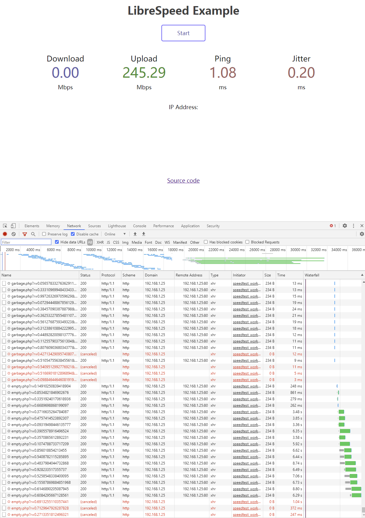 No Download Test Result · Issue 378 · Librespeed Speedtest · Github