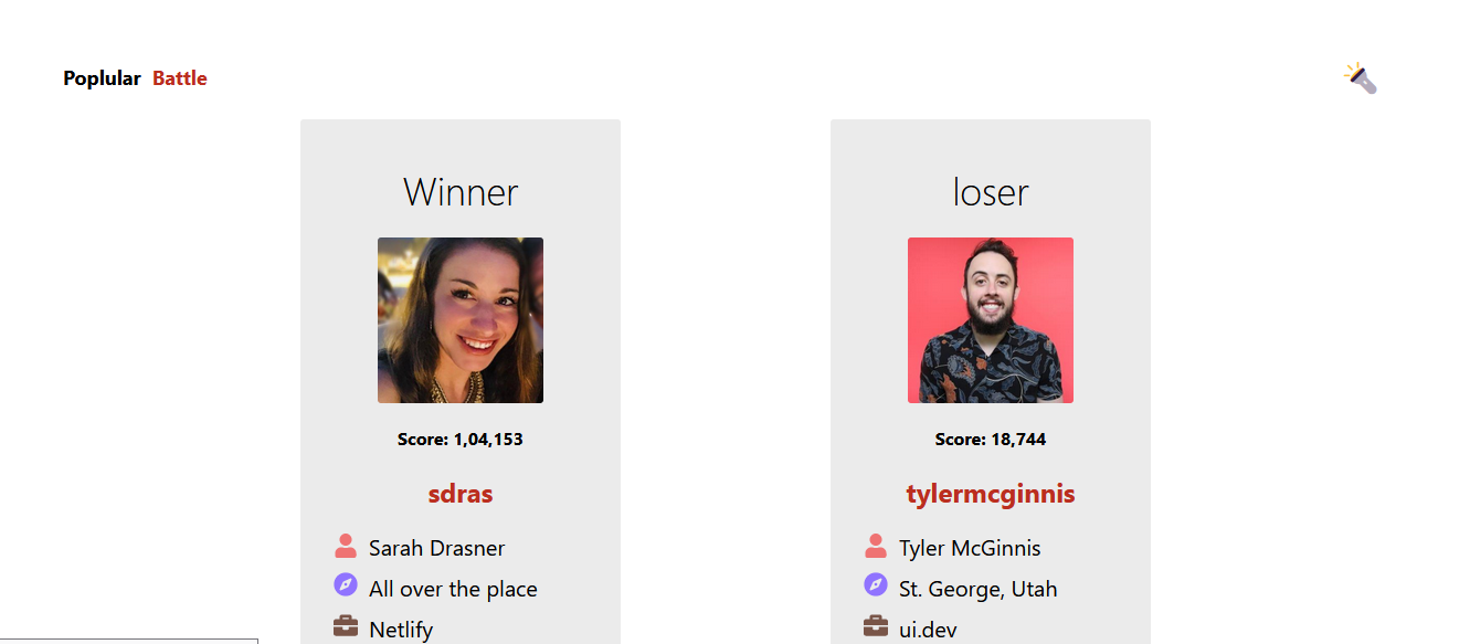 GitHub - Raviikumar001/gitbattle: You can see repositories of different languages and battle two ...