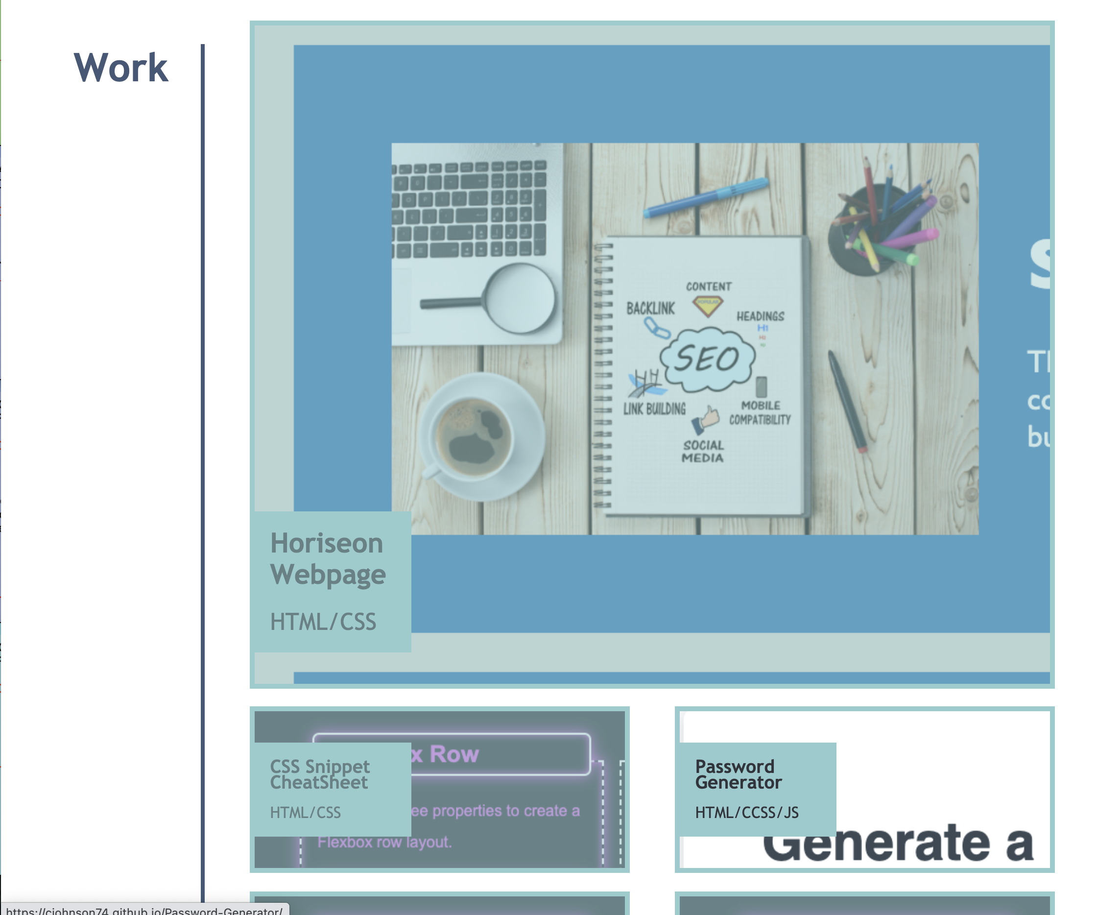 GitHub - cjohnson74/My-Advanced-Portfolio: Welcome to my portfolio!