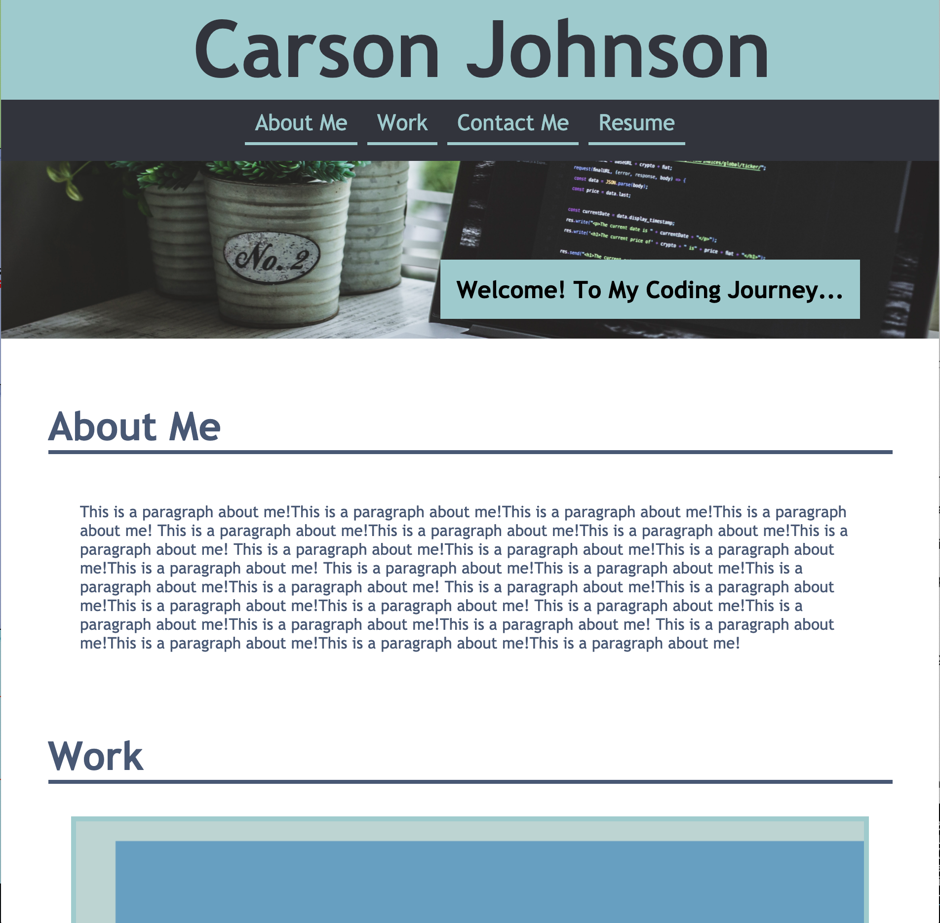 GitHub - cjohnson74/My-Advanced-Portfolio: Welcome to my portfolio!
