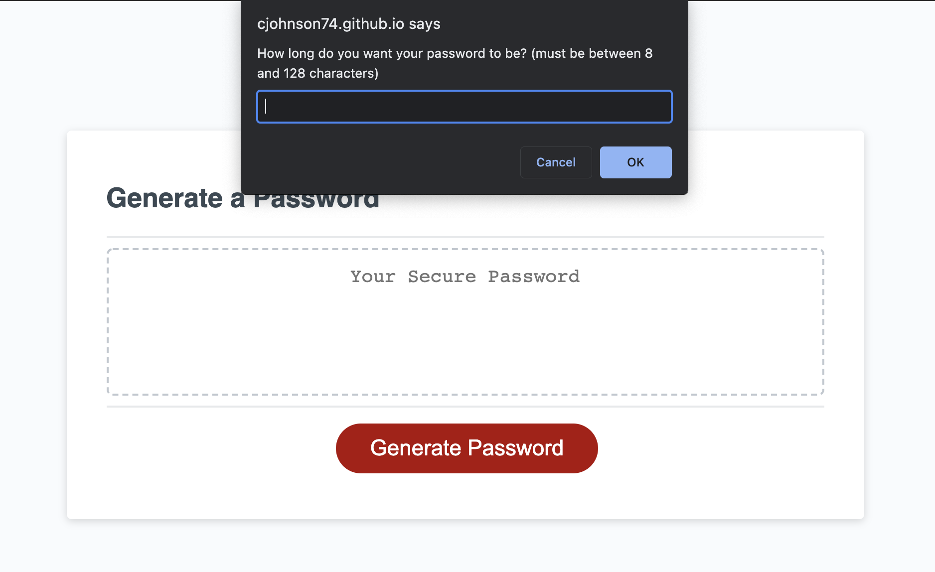 Github Cjohnson74 Password Generator This Website Enables Employees To Generate Random