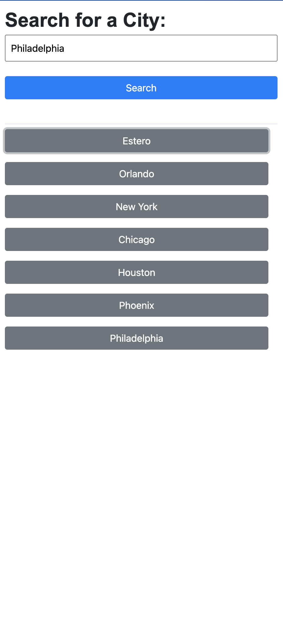 GitHub - cjohnson74/Weather-Dashboard: Third-party APIs allow ...