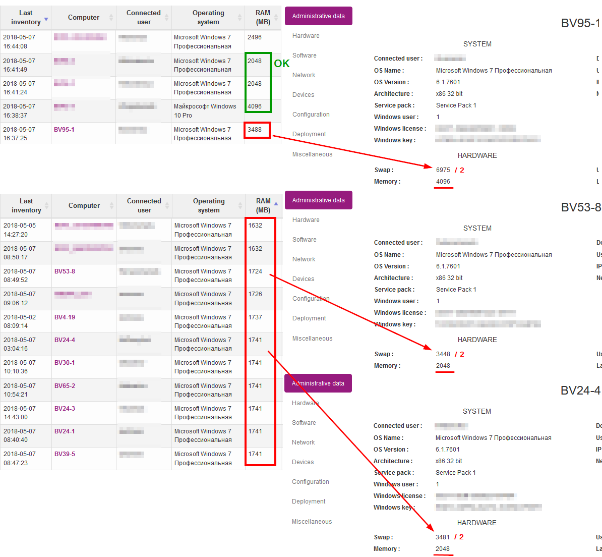 All computers page show incorrect RAM capacity · Issue #443 · OCSInventory-NG/OCSInventory ...
