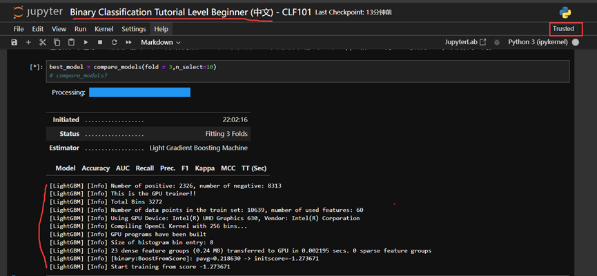 [BUG]: Run compare_models but always return empty list · Issue #3690 · pycaret/pycaret · GitHub