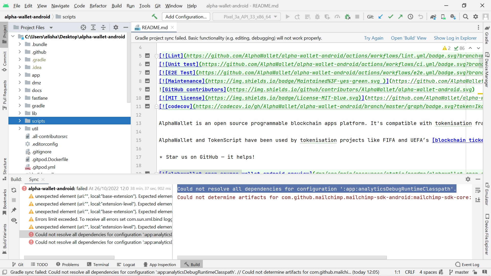 Could Not Resolve All Dependencies For Configuration App Analyticsdebugruntimeclasspath