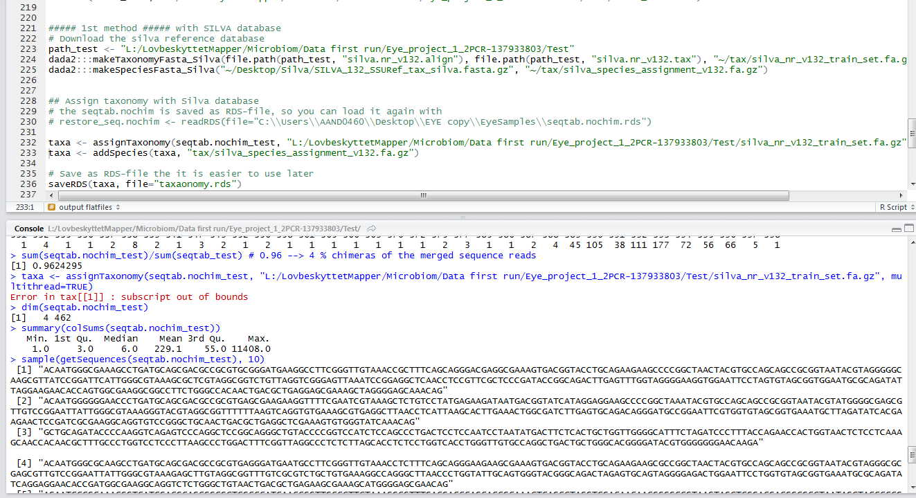 Error in taxa assignment · Issue #809 · benjjneb/dada2 · GitHub