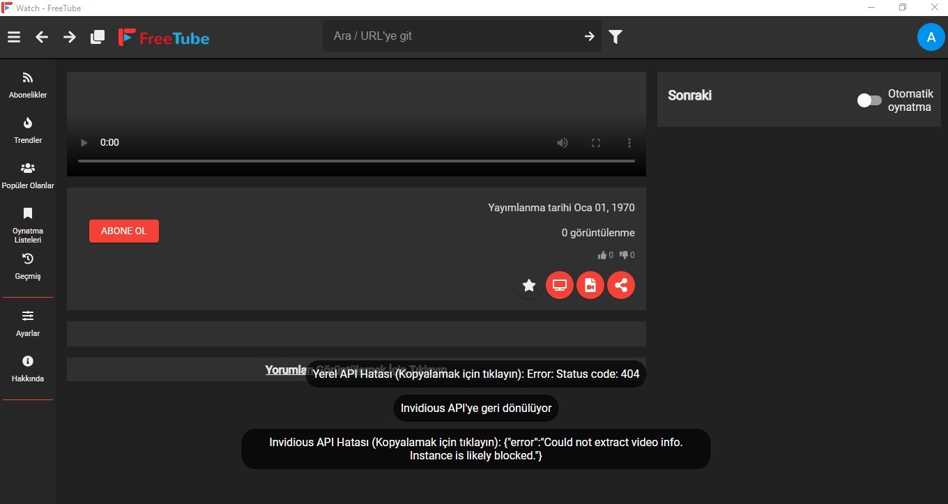 video playback · Issue #1449 · FreeTubeApp/FreeTube · GitHub