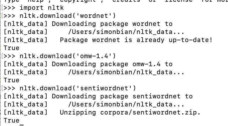 SentiWordNet Sentiment Analysis need to prompt user to download nltk in advance · Issue #893 ...