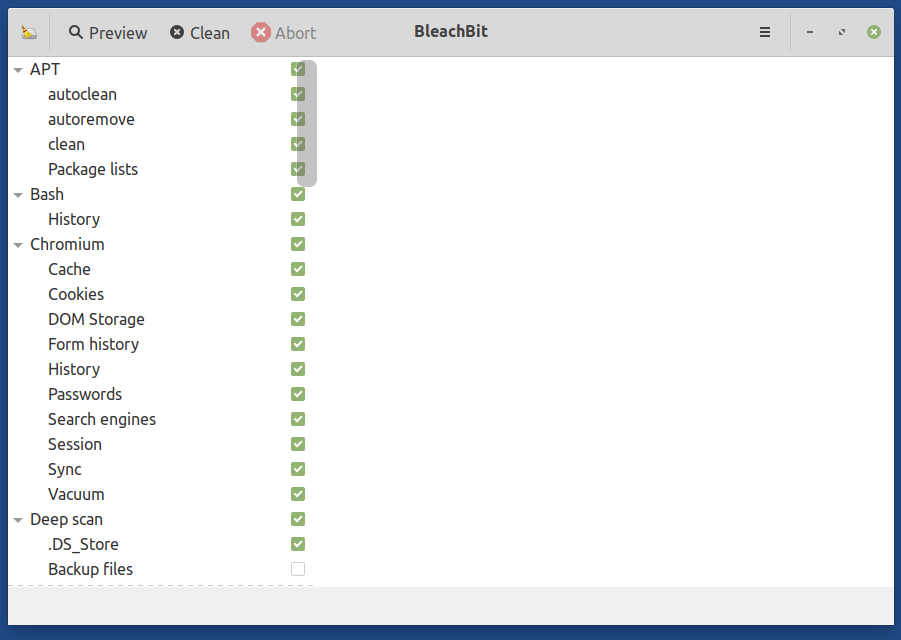 Scrollbar covers up and blocks checkboxes in Operations Box · Issue #1034 · bleachbit/bleachbit ...