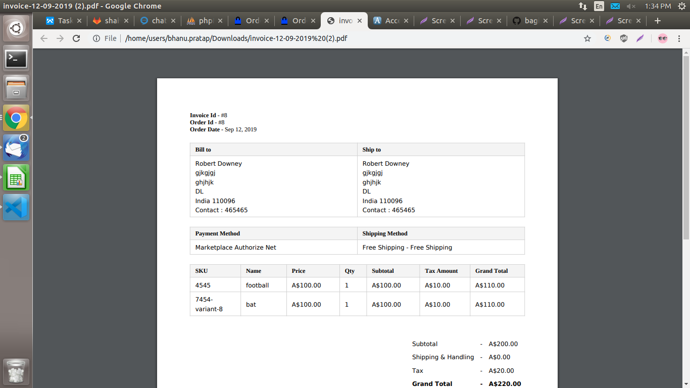 Order ID is not matching after printing invoice · Issue #1447 · bagisto ...