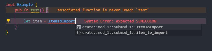 Autocomplete doesn't show items from current crate · Issue #7750 · rust-lang/rust-analyzer · GitHub