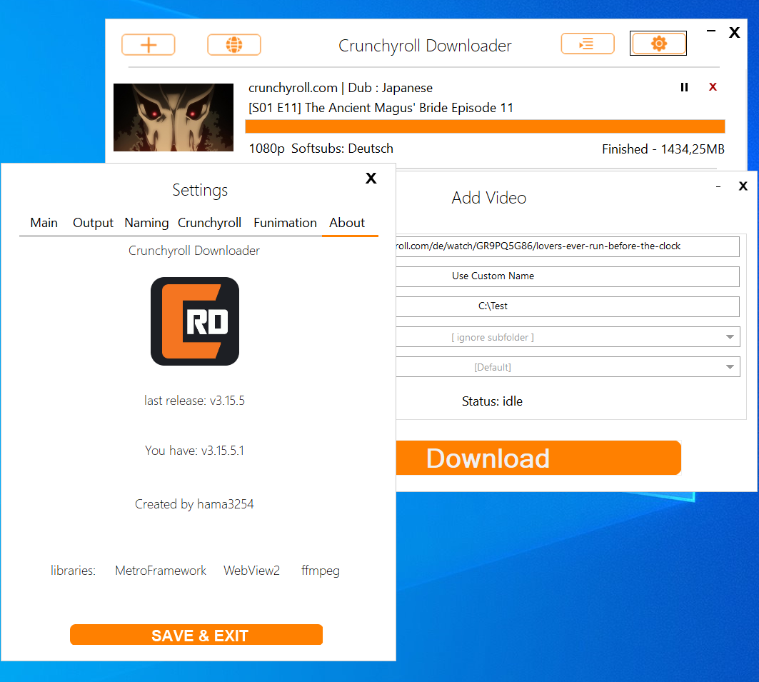 Crash when trying to download a certain episode from Crunchyroll ...